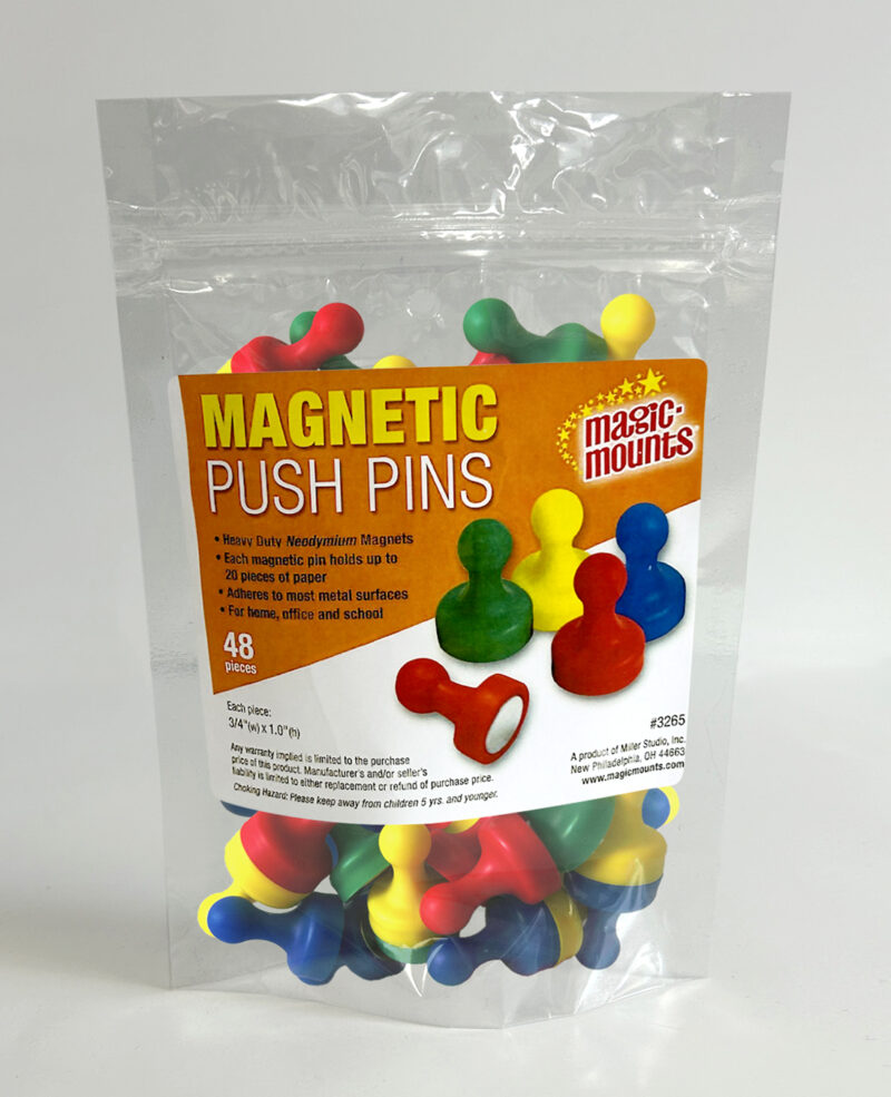 Magnetic Push Pins assorted 48 pcs #3265M | Magic-Mounts®