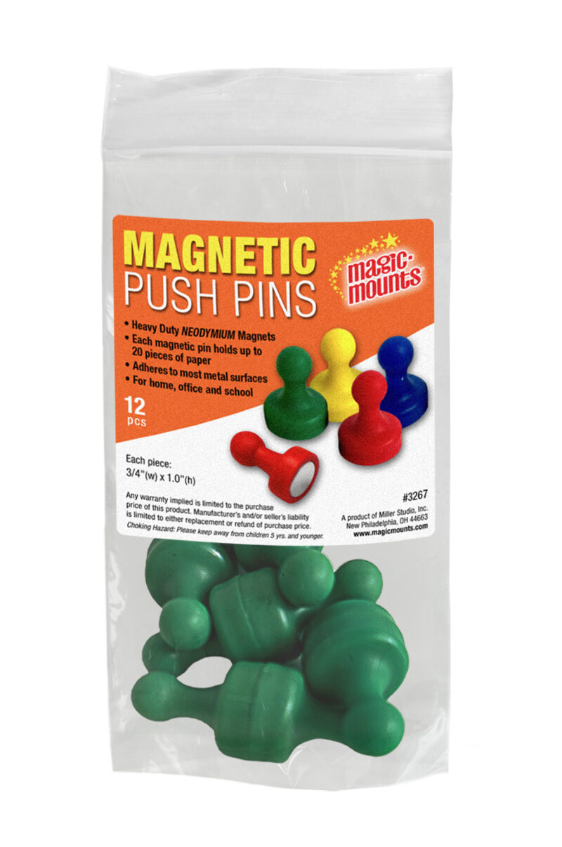 Magnetic Push Pins 12 ct. #3267G | Magic-Mounts®